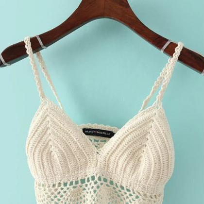 Sexy Knitted Straps Vest Top on Luulla